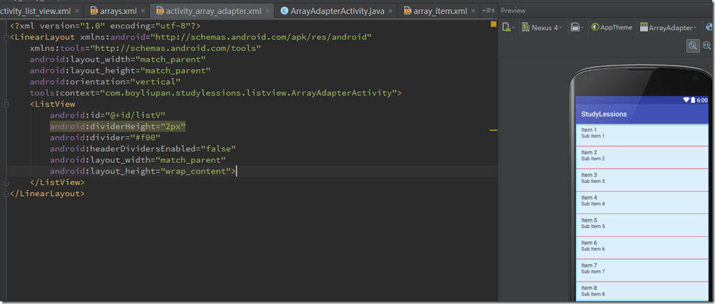 Android开发自学笔记(Android Studio)—4.4 AdapterView及其子类 - 博文 - 手册网